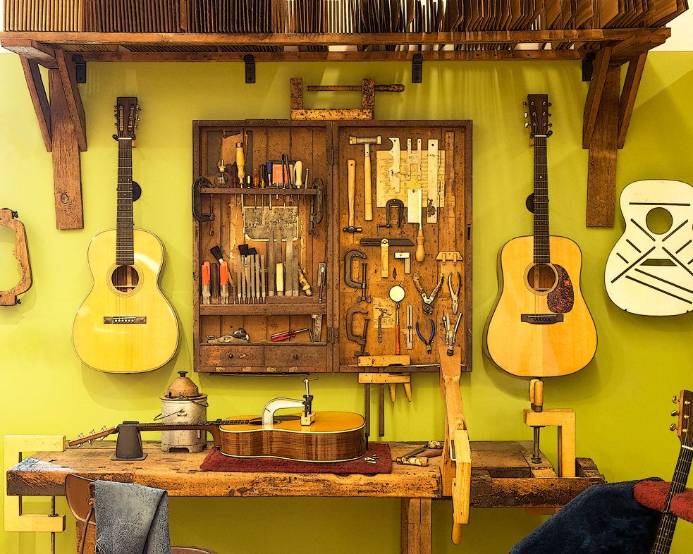 Luthiers work bench by Gerry Wilson | CloudFolios.Com Online Gallery